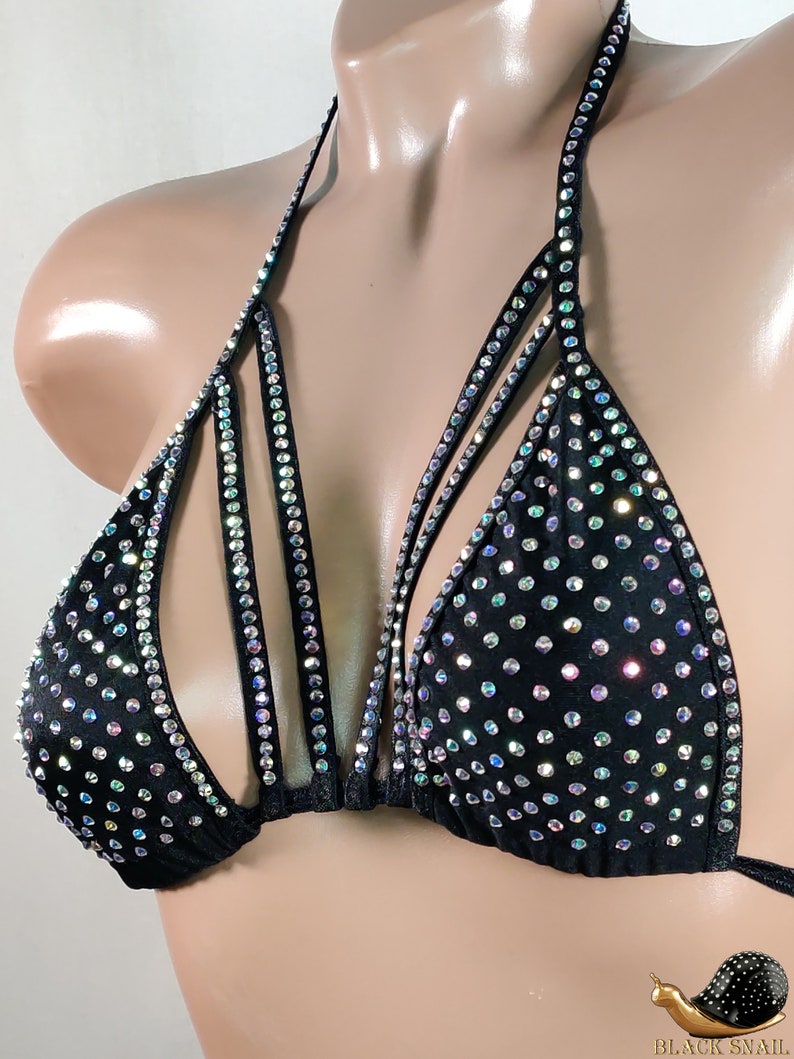 Top Rhinestone Swimsuit Bra Crystal Bikini Sexy Swimsuit Micro Etsy
