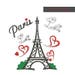 Paris embroidery design Eiffel tower designs instant digital | Etsy