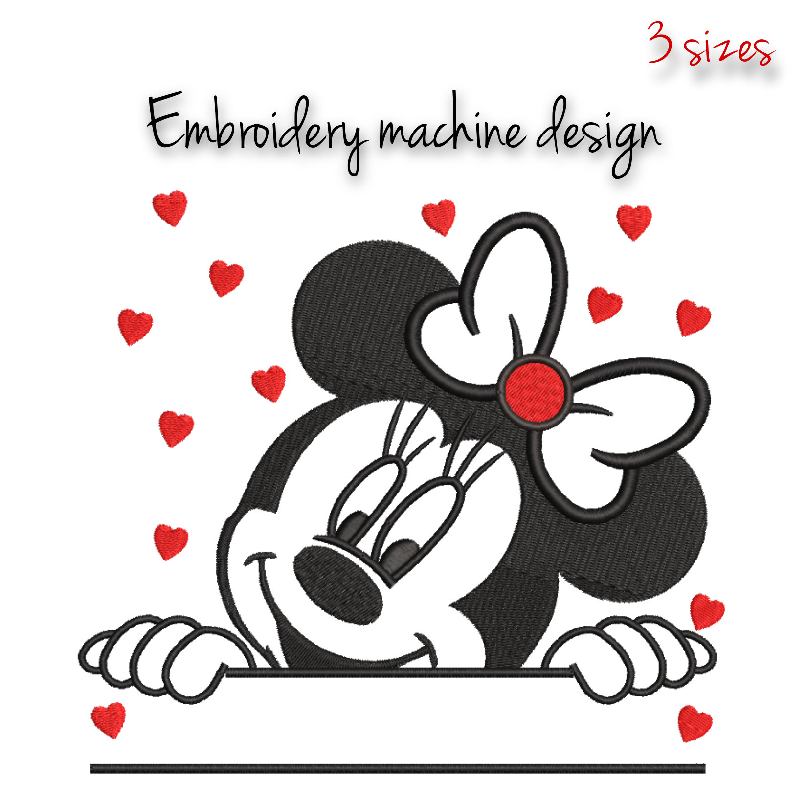 Minnie Mouse Embroidery Machine Designs Split Pes Monogram - Etsy
