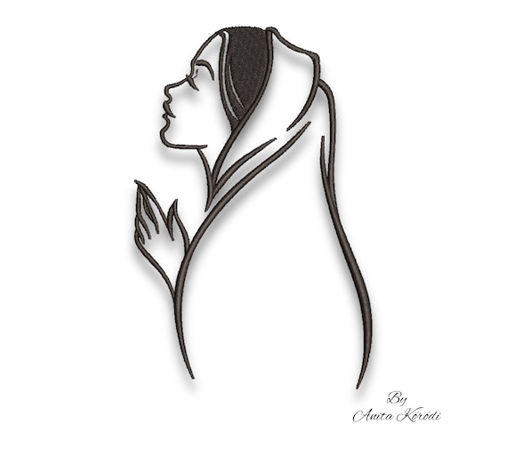 Machine Embroidery Design Virgin Mary Christian digital instant ...