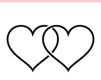 3 Interlocking Hearts Clip Art
