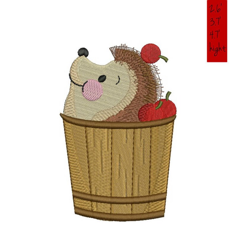 Hedgehog Embroidery Machine Designs Kindergarten Animal - Etsy