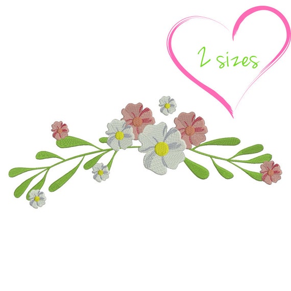 Flower machine embroidery design spring designs instant digital ...
