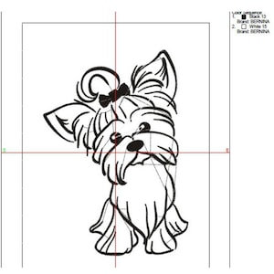Yorkshire Terrier Embroidery Machine Designs Pet Animal Pattern Digital ...