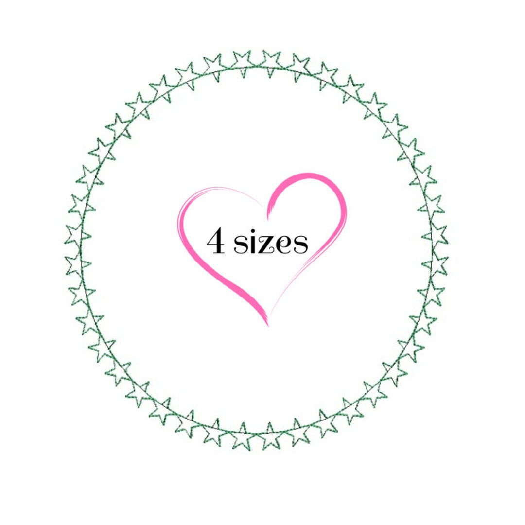 Circle Frame Monogram Embroidery Machine Designs Pes Font Digital ...