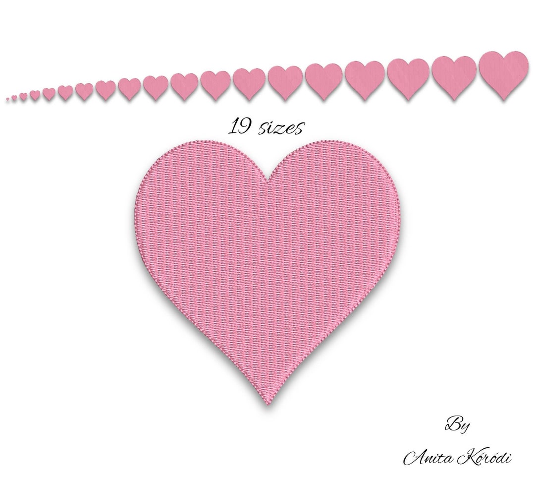 Heart Embroidery Machine Designs Mini Pes Wedding Pattern Heart ...