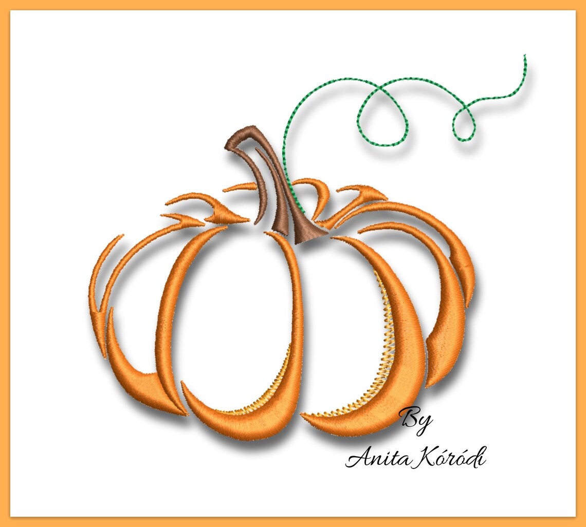 Pumpkin Embroidery Machine Design Pes Autumn Halloween - Etsy
