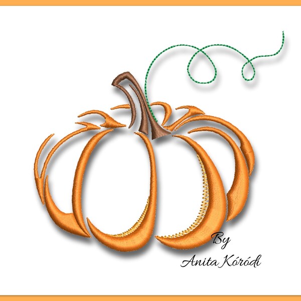 Pumpkin Embroidery - Etsy