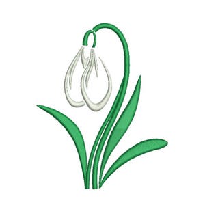 Snowdrop Machine Embroidery Design Flower Designs Instant Digital ...
