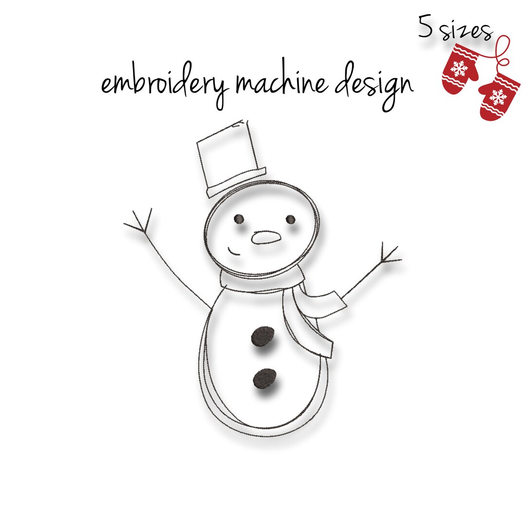 Snowman Machine Embroidery Design Christmas Designs Winter Pattern ...