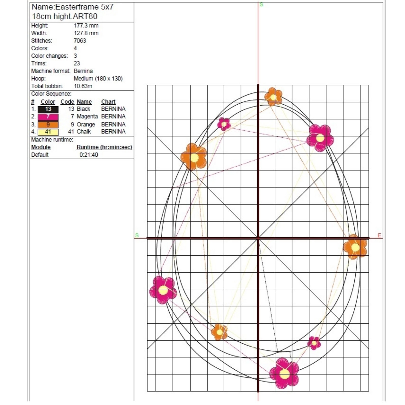 Machine Embroidery Design Easter Frame Pes Egg Monogram - Etsy