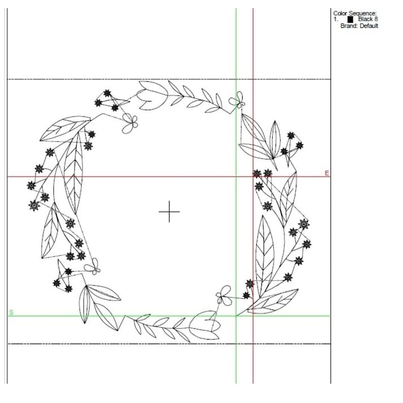 Circle Monogram Embroidery Design Frame Pes Instant Digital - Etsy