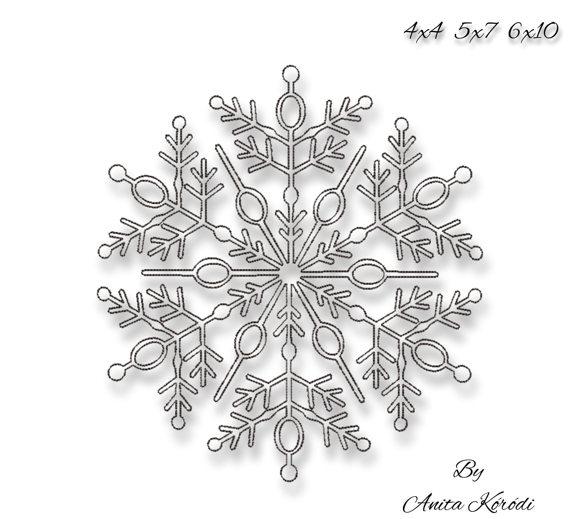 Snowflake Embroidery Machine Designs Winter Pes Digital - Etsy