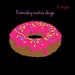Doughnut Embroidery Machine Design Pes Donut - Etsy