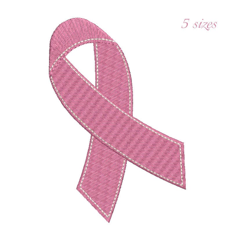 Breast Cancer Ribbon Embroidery Design Instant Download - Etsy
