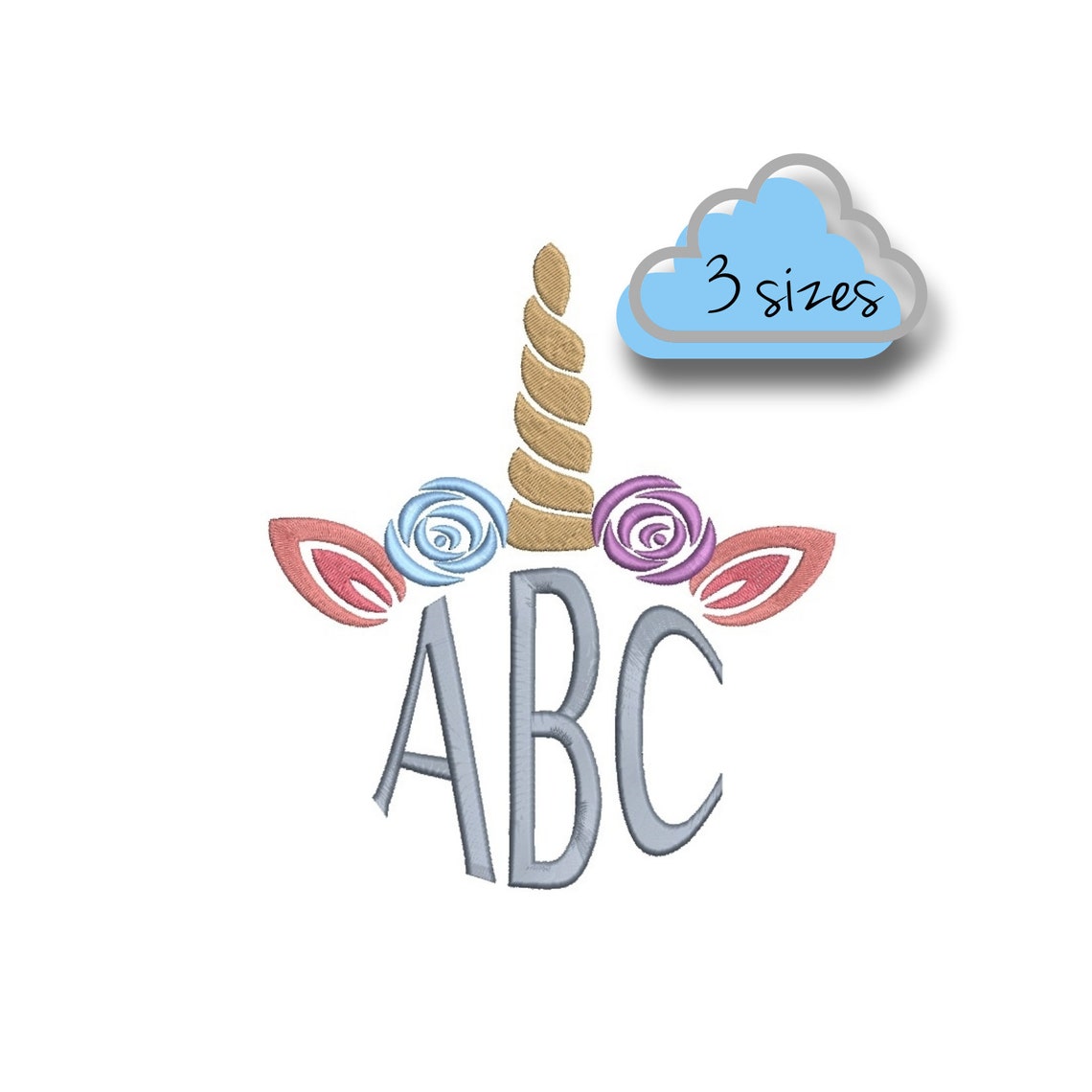 Unicorn Horn Embroidery Machine Designs Monogram Digital - Etsy