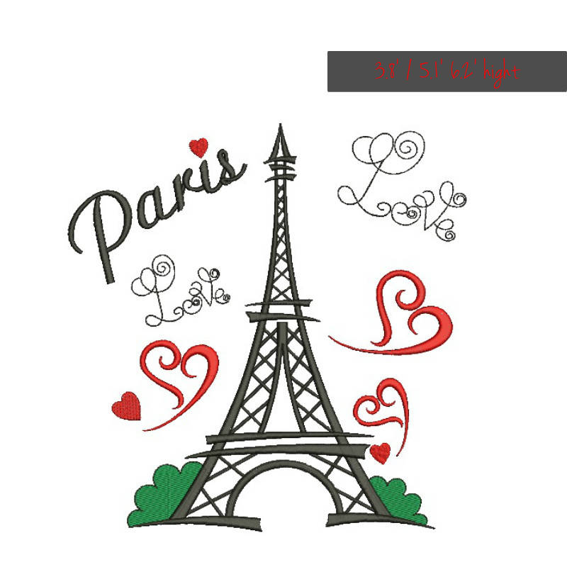 Eiffel Tower Embroidery Pattern