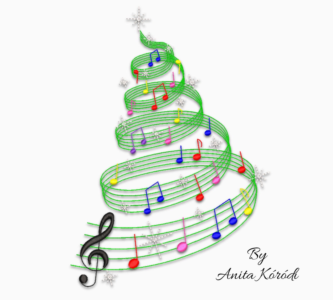 Christmas Tree Machine Embroidery Design Designs Instant - Etsy