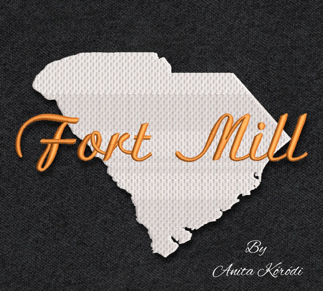 Machine Embroidery Design South Carolina State Fort Mill USA Designs ...