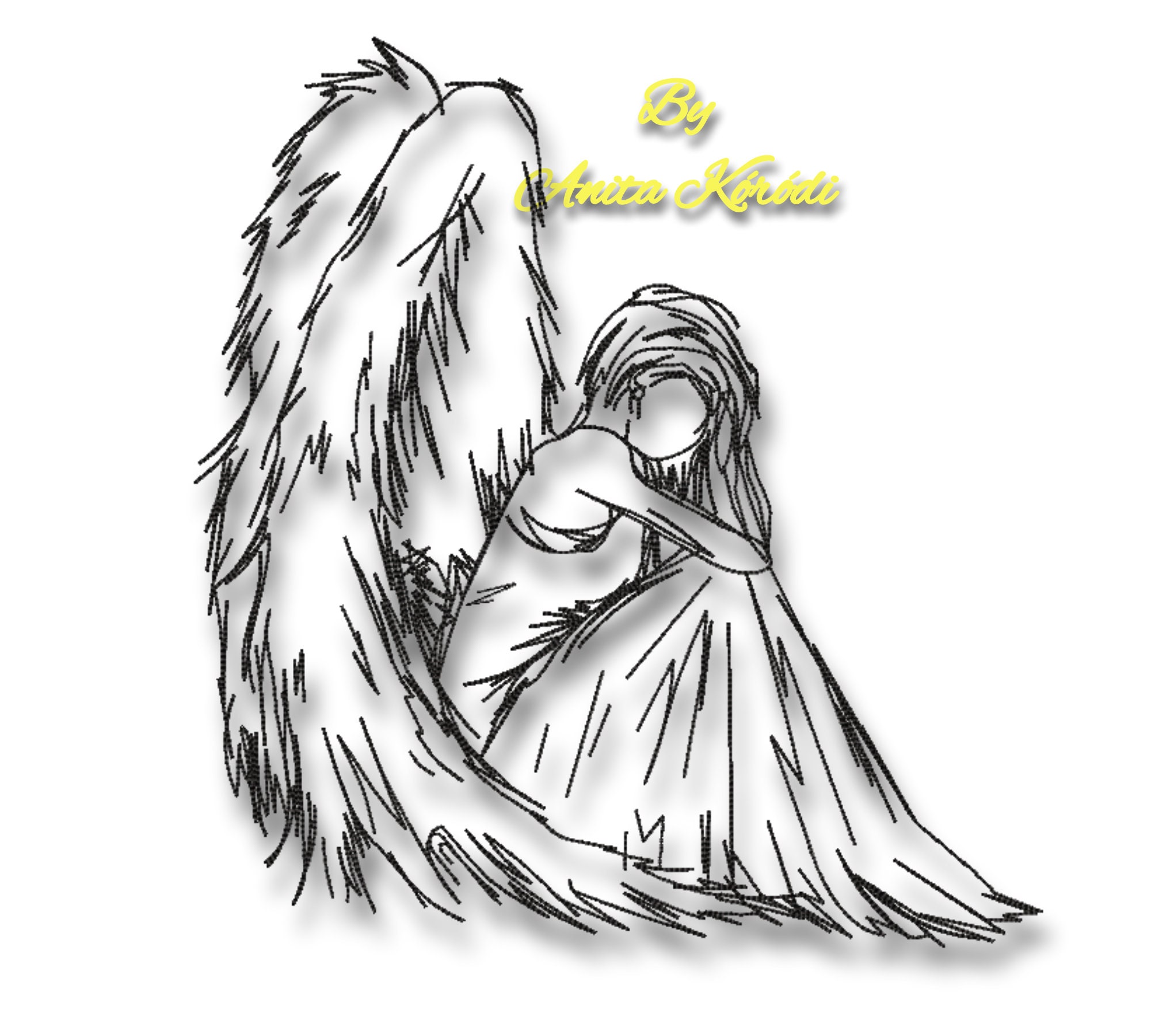 Sad Angel Pencil Drawings