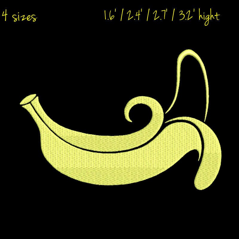 Banana Embroidery Machine Designs Fruite Pattern Digital - Etsy