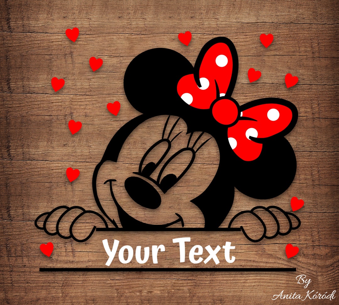 Minnie Mouse Split Monogram Graphics SVG Dxf EPS Png Cdr Ai - Etsy UK