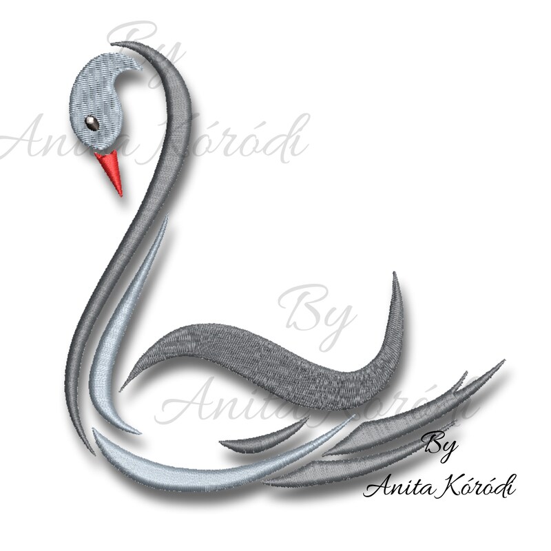 Swan Embroidery - Etsy