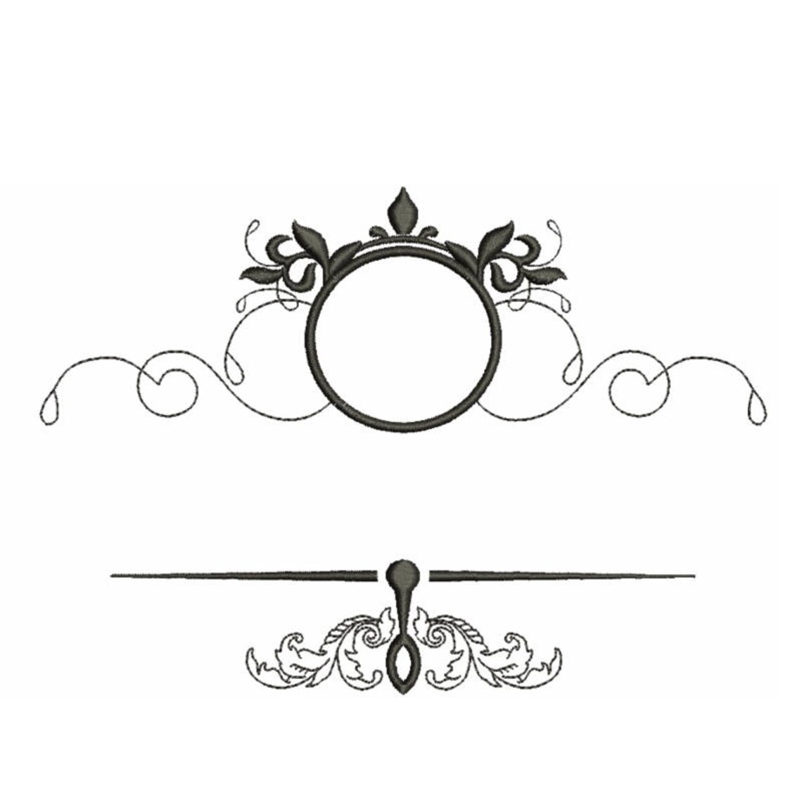 Wedding Monogram Frame Embroidery Machine Designs Monogram - Etsy