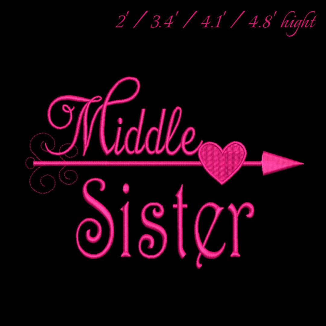 Middle Sister Embroidery Design New Baby Machine Designs Digital ...