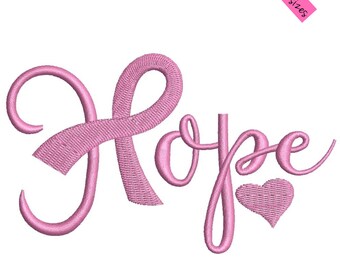 Breast Cancer Ribbon Embroidery Design Instant Download | Etsy