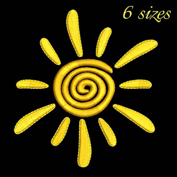 Sun Machine Embroidery Designs - Etsy