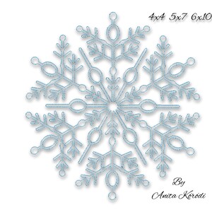 Snowflake Embroidery Machine Designs Winter Pes Digital Instant ...