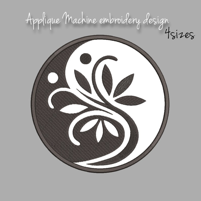 Yin-yang Tree Embroidery Design Pes Symbol Applique Designs - Etsy
