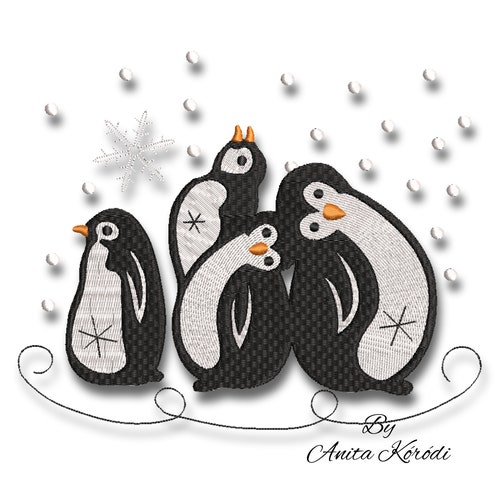 Machine Embroidery Designs Penguins - Etsy