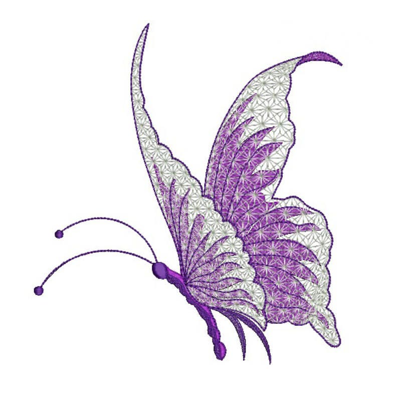 Butterfly Embroidery Machine Design Animal Digital Instant - Etsy