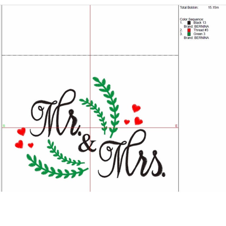 Mr and Mrs machine embroidery design wedding marriage digital | Etsy