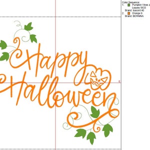 Embroidery Machine Designs Happy Halloween Pumpkin Digital Instant ...