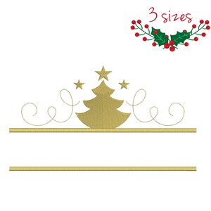 Christmas Frame Split Machine Embroidery Designs Monogram Instant ...