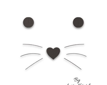 Cat Face Pes File - Etsy