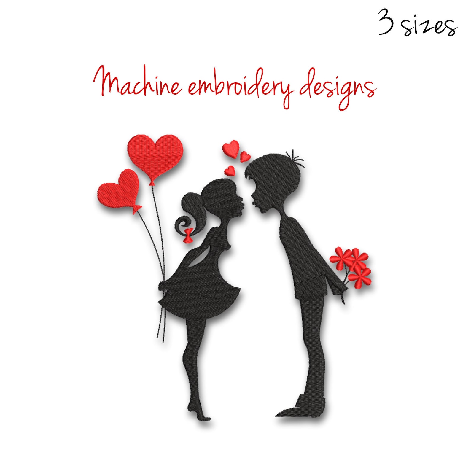 Embroidery Machine Design Valentine Cute Love Heart Pes - Etsy