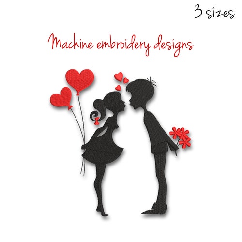 Embroidery Machine Design Valentine Cute Love Heart Pes - Etsy