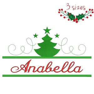 Christmas Frame Split Machine Embroidery Designs Monogram | Etsy