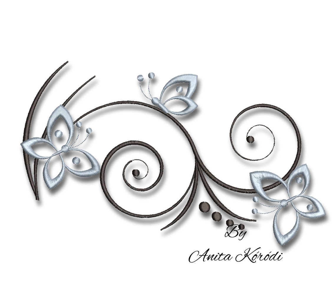 Flower Embroidery Design for Machine Pes Ornament Flower With - Etsy