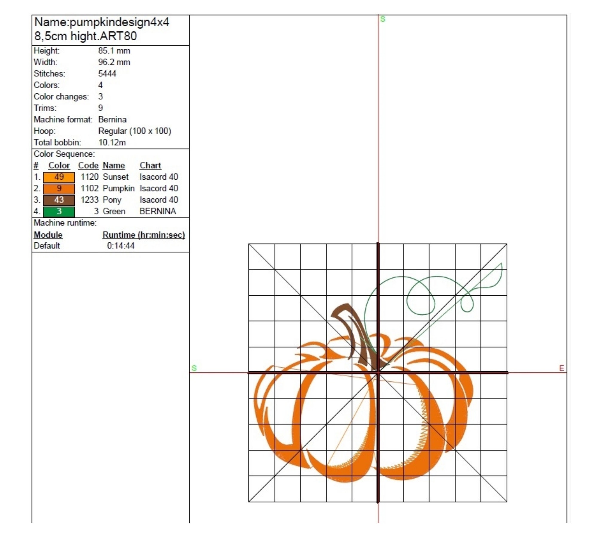Pumpkin Embroidery Machine Design Pes Autumn Halloween - Etsy