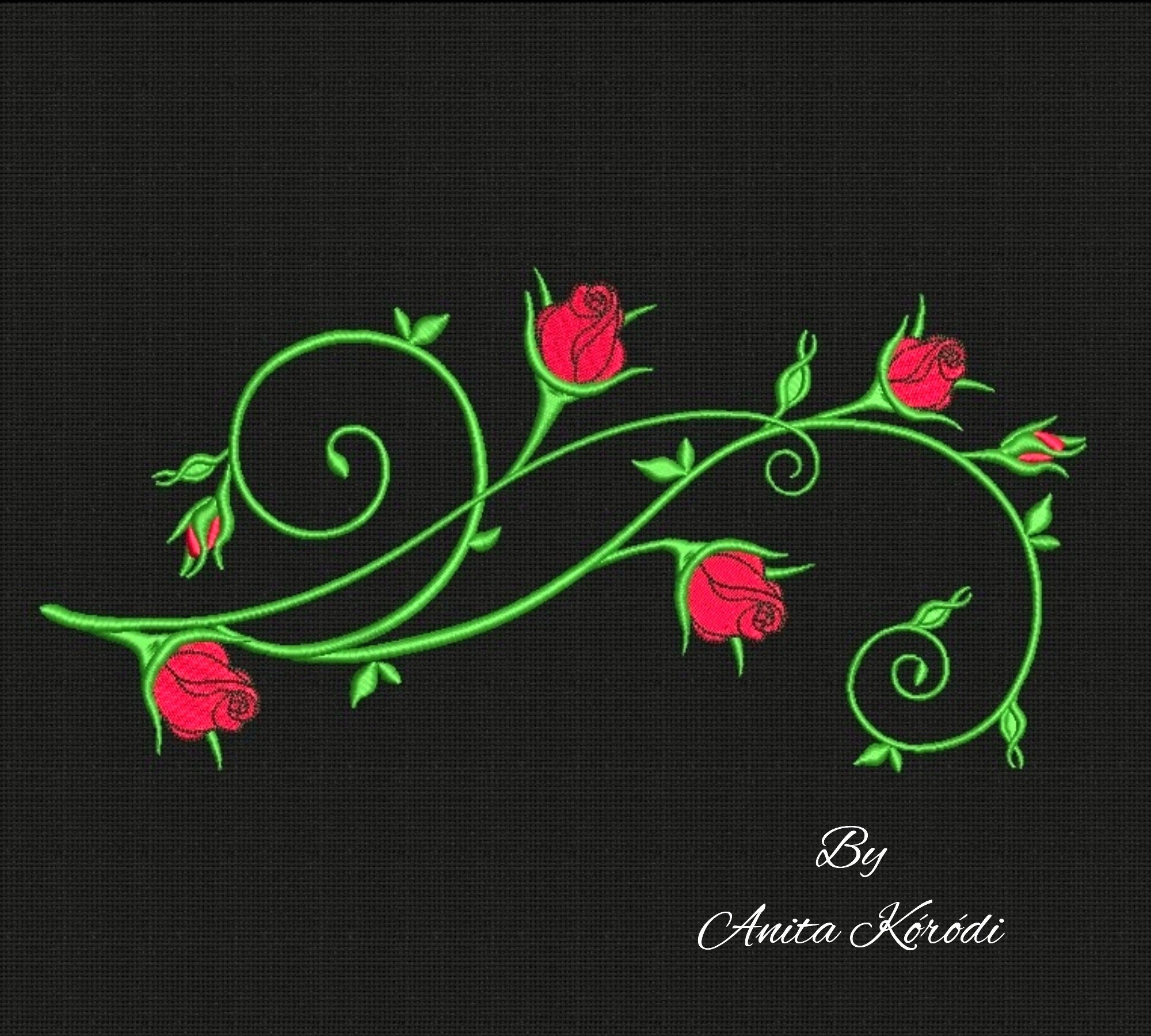 Machine embroidery designs rose flower pes bloom digital | Etsy