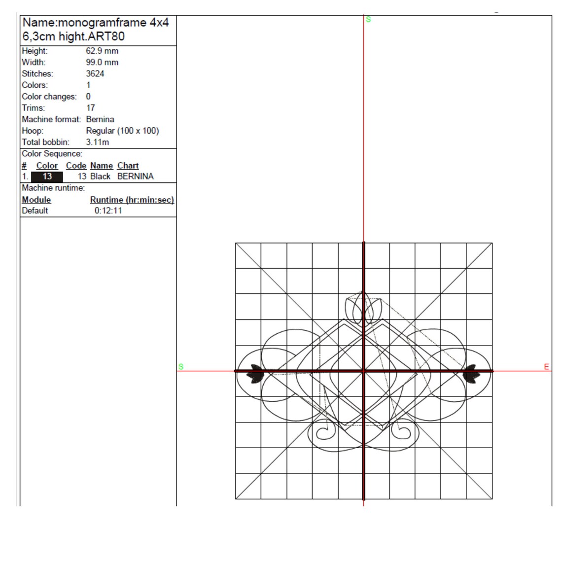 Monogram Frame Embroidery Machine Designs Letter Instant - Etsy