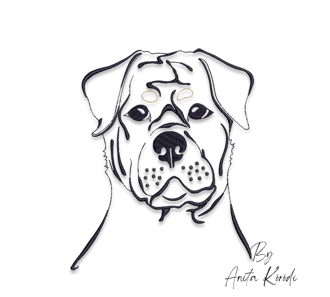 Rottweiler Embroidery Machine Design Dog Animal Digital Instant ...