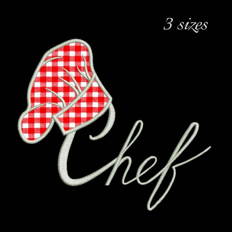 Chef Applique - Etsy