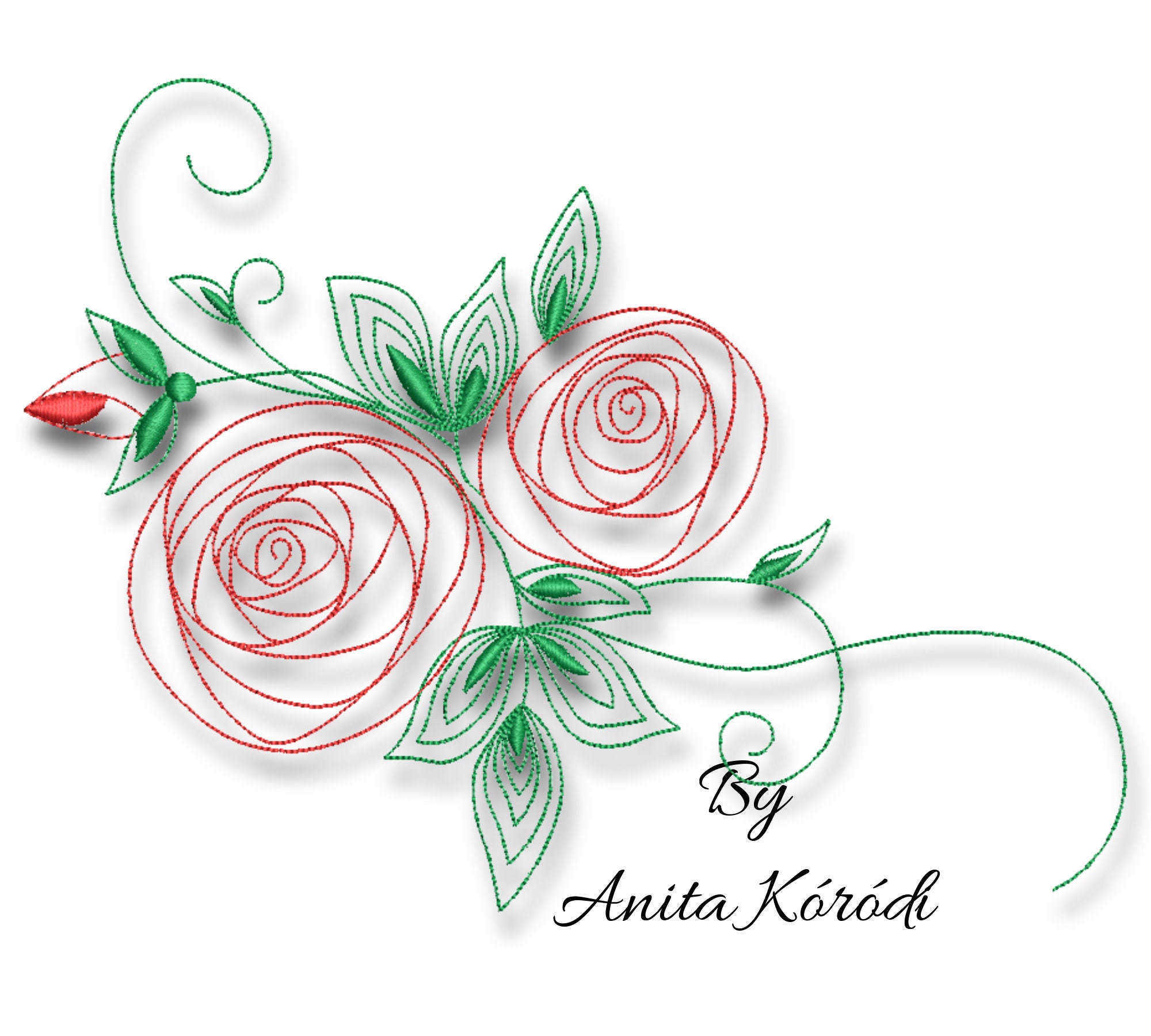 Patterns Entwined roses embroidery file Heart frame embroidery designs ...