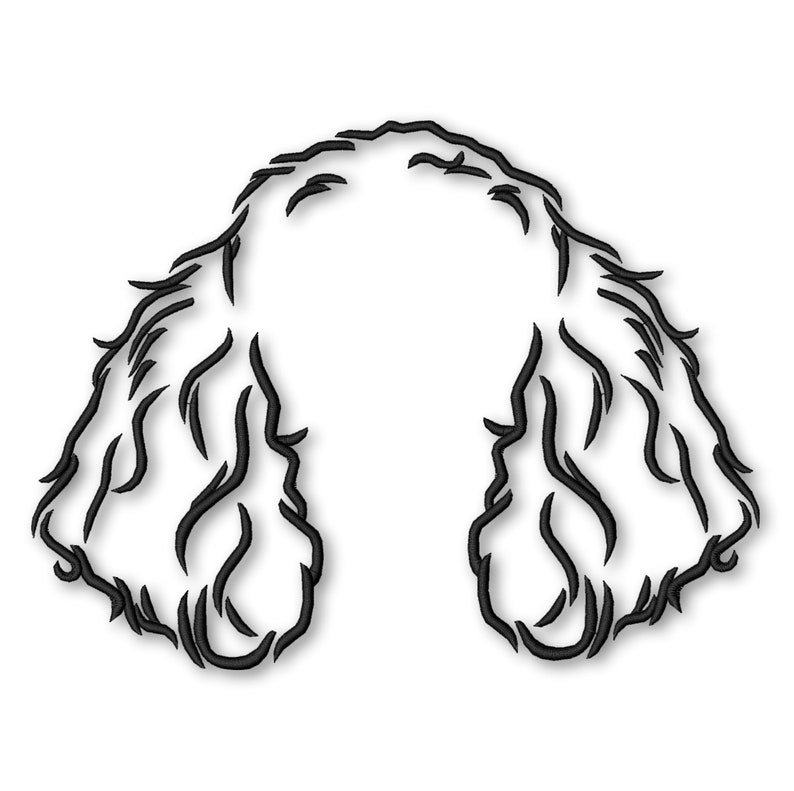 Poodle Dog Ear Embroidery Machine Designs Pattern Digital - Etsy